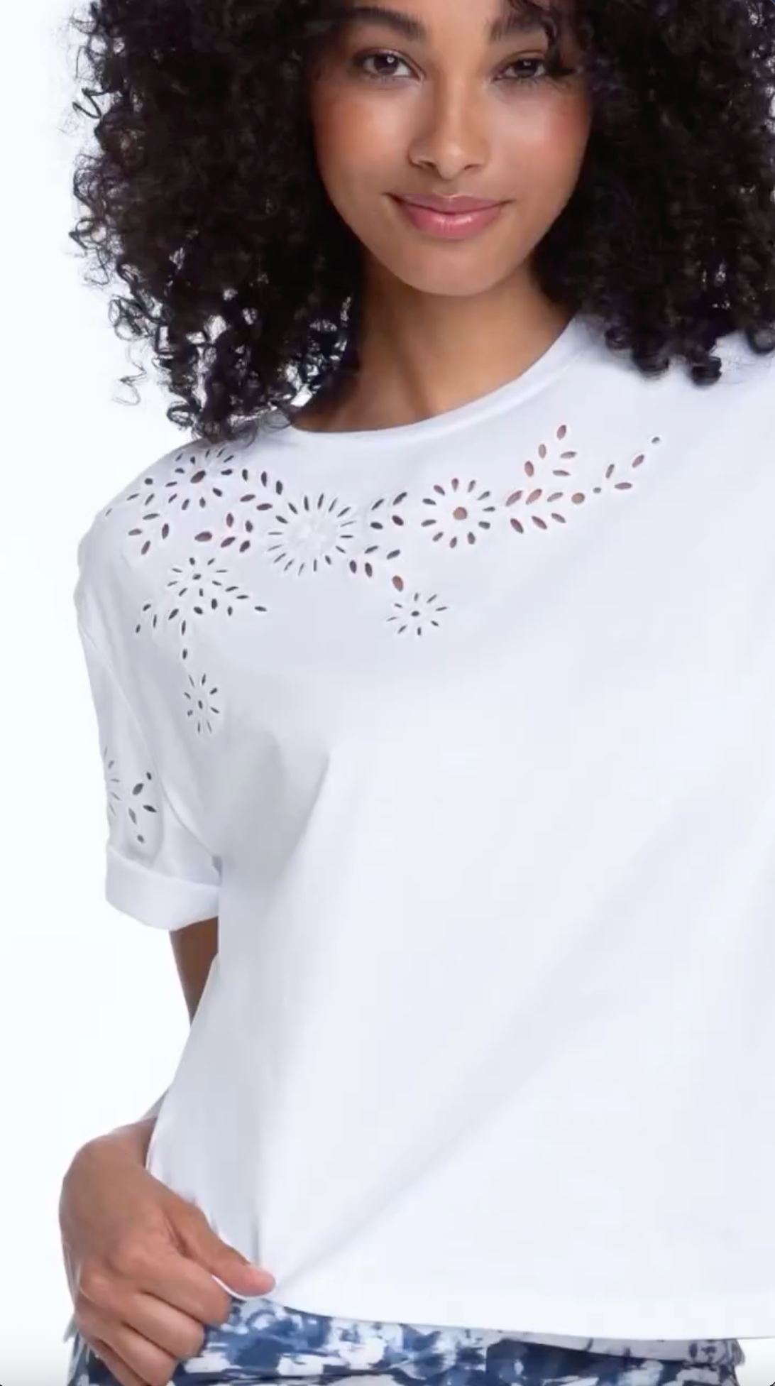 Elliott Lauren Eyelet Tee – Village Vogue