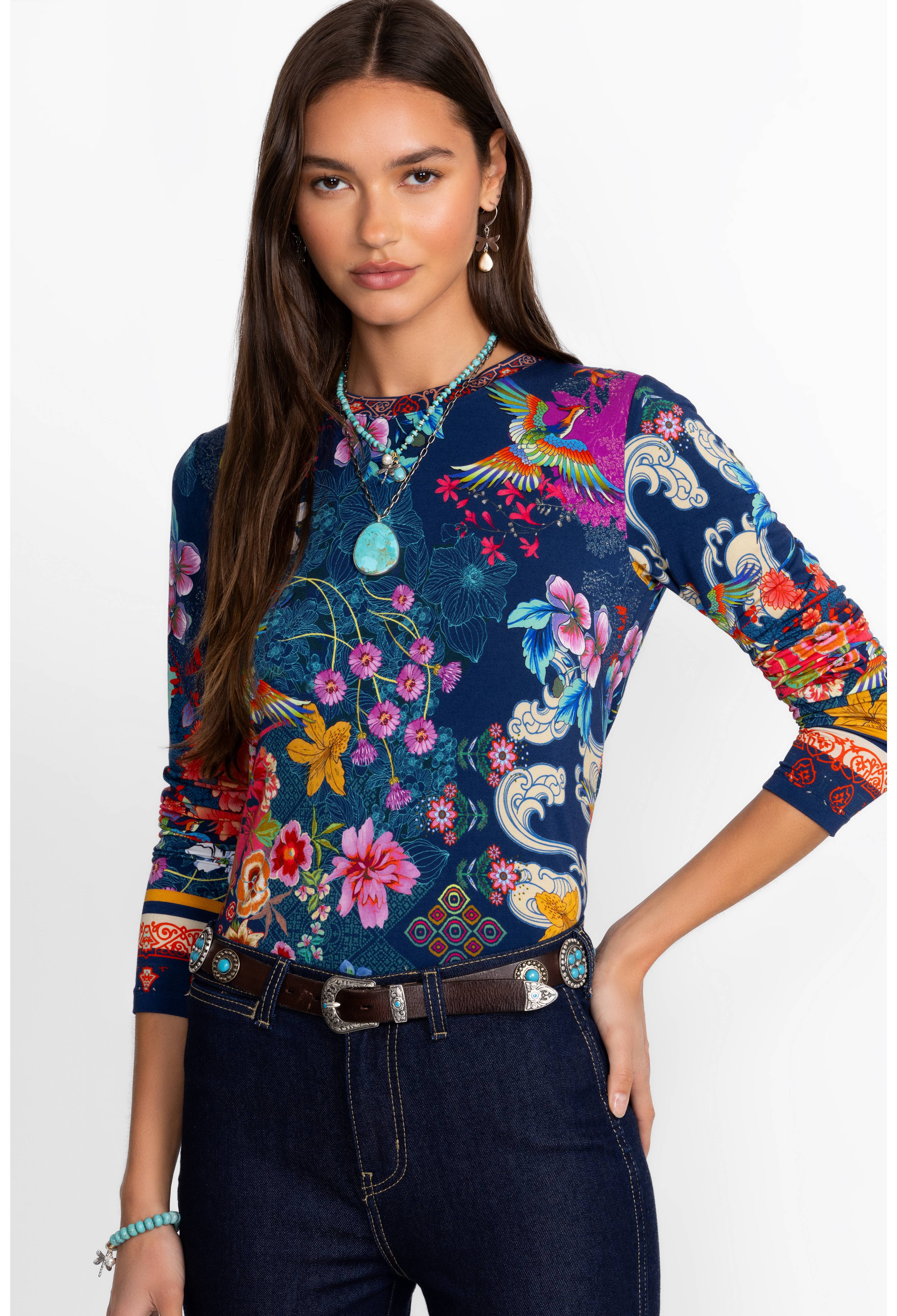 Johnny Was The Janie Favorite Long Sleeve Crew Neck – Village Vogue